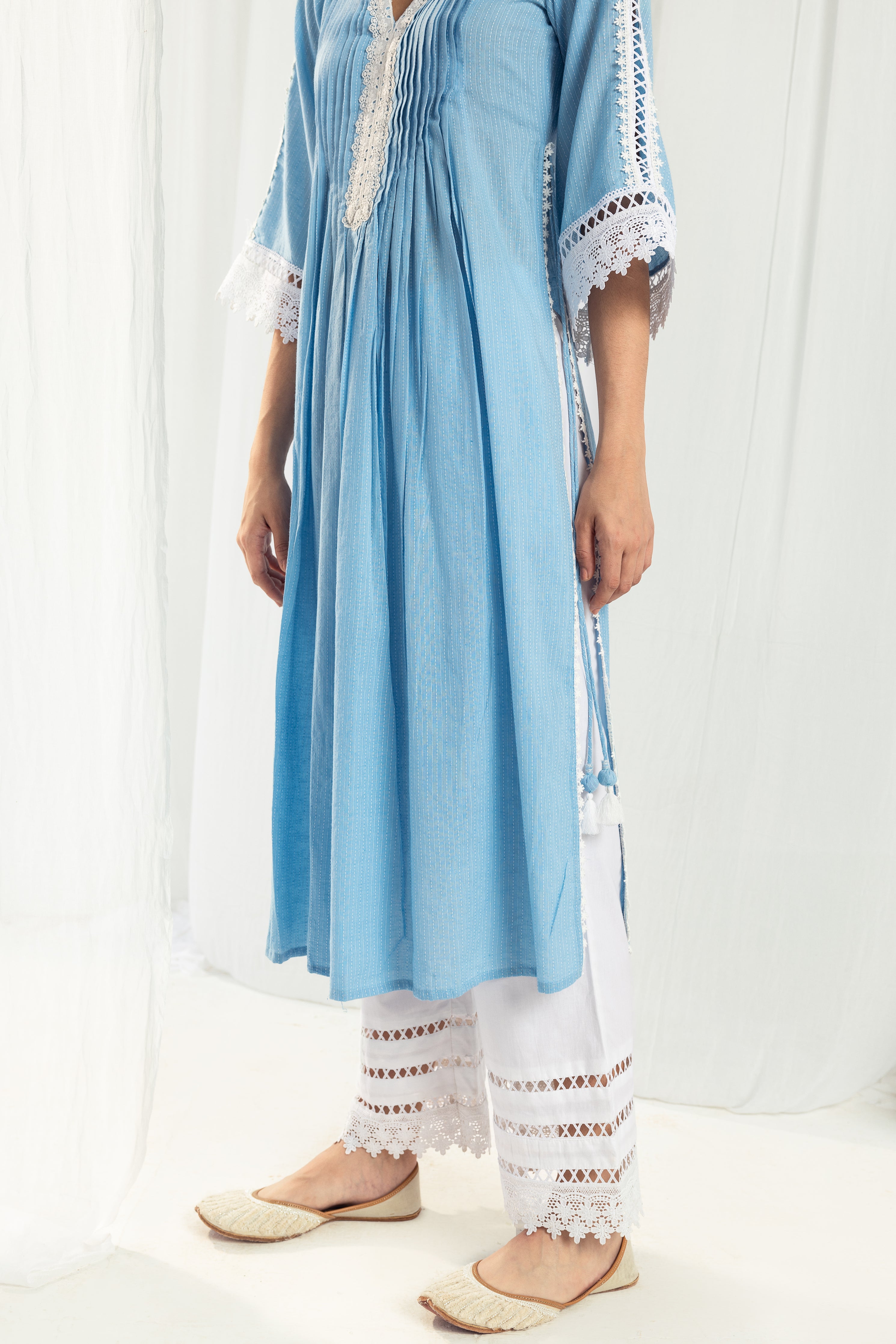 Iris Blue Kurta Set – Roze