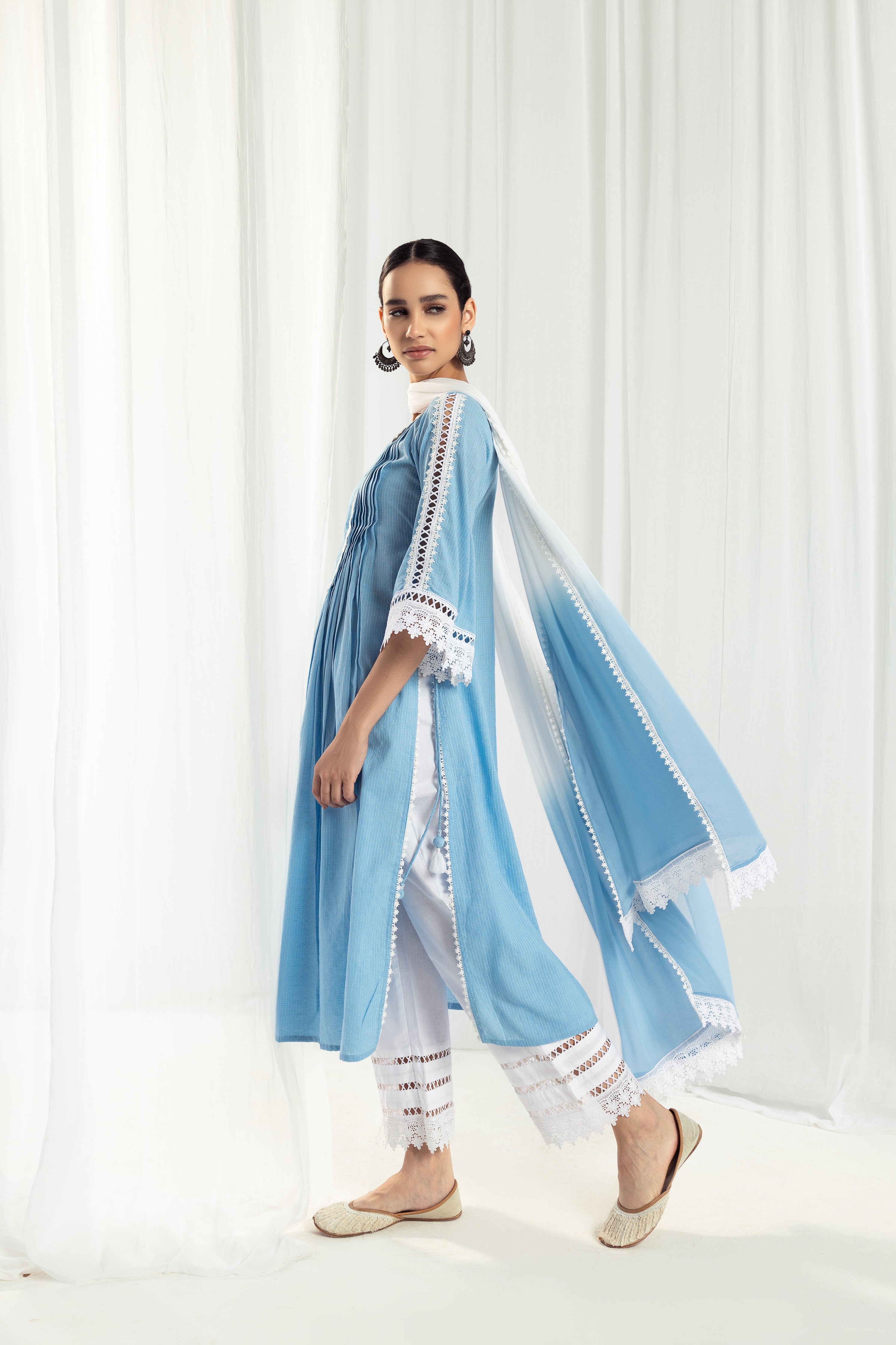 Iris Blue Kurta Set – Roze