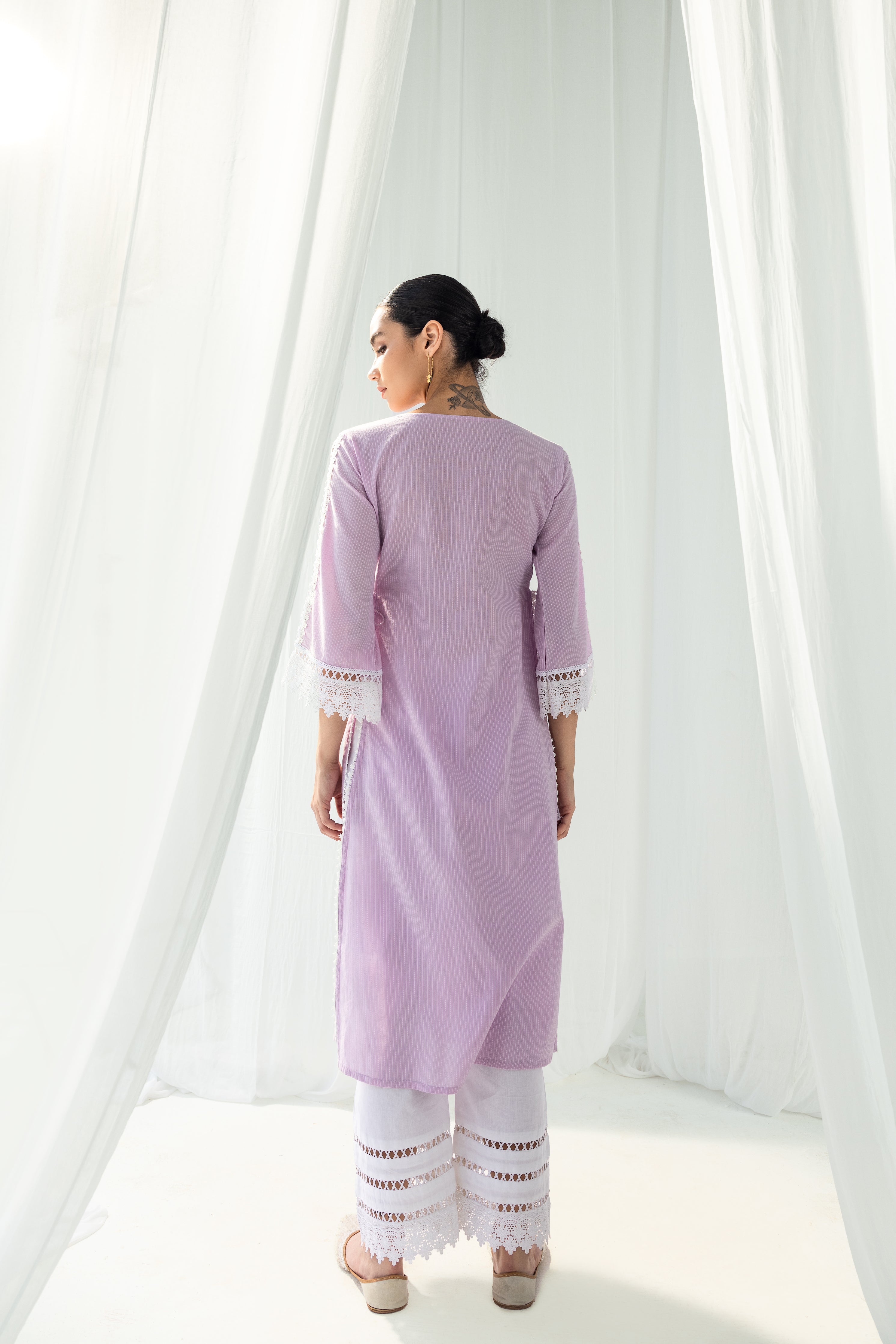 Iris Lavender Kurta Set – Roze by Saya