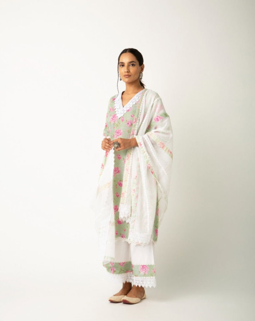 Hazreen Kurta Set – Roze